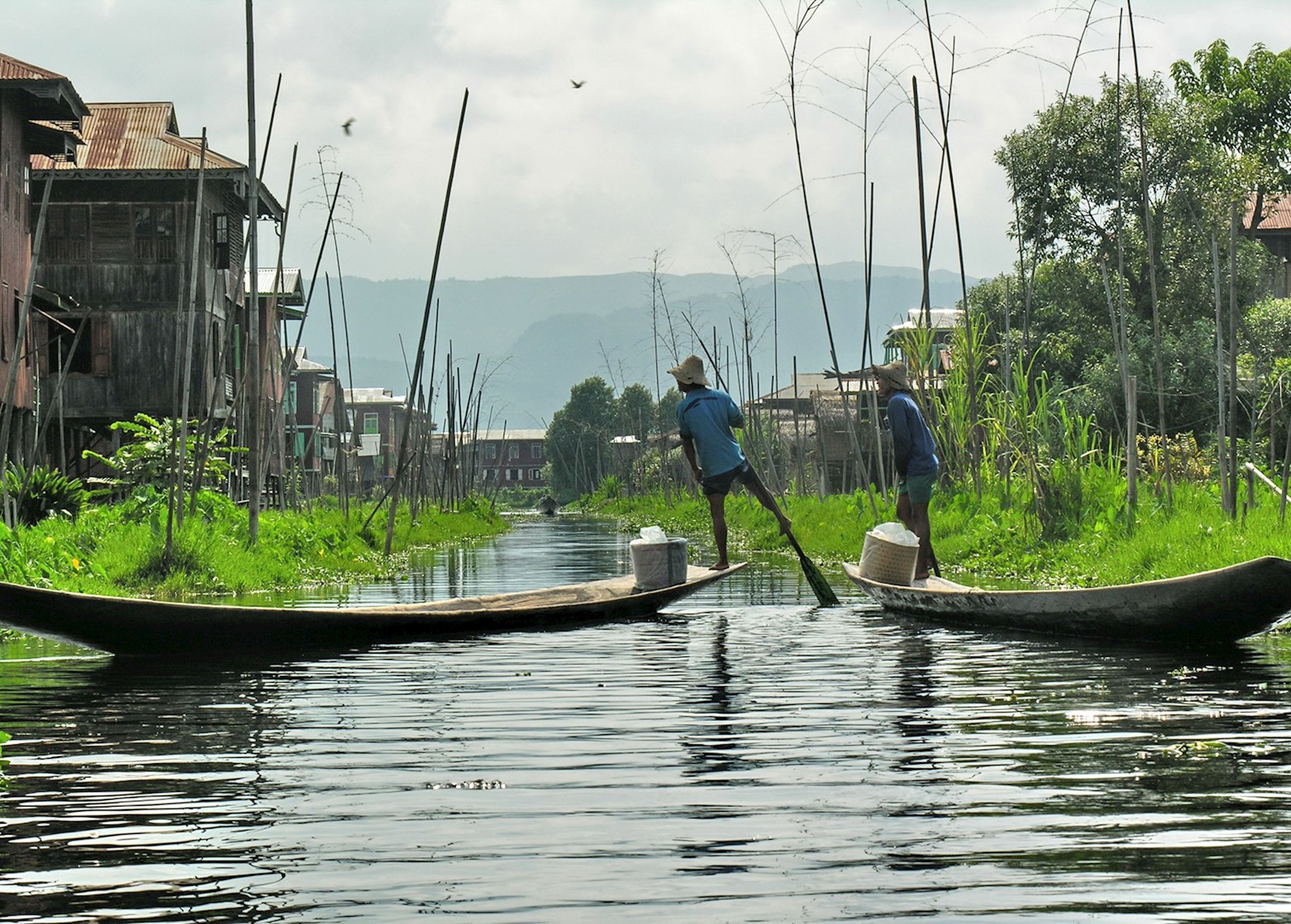 Sunset Canoe trip on Inle Lake, Myanmar | Audley Travel US